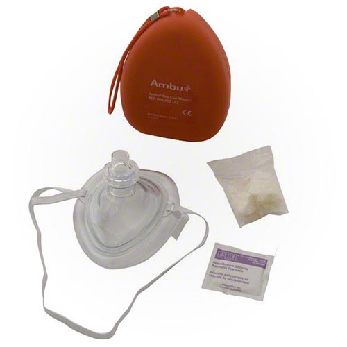 Kemp USA Ambu CPR Mask w/ O2 Inlet & Hard Case 10-502 — Sunplay