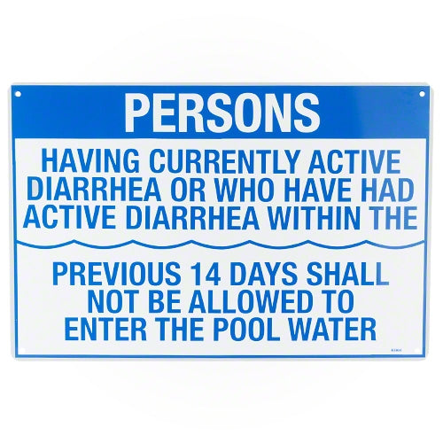 Poolmaster Persons with Diarrhea Sign 40364 — Sunplay