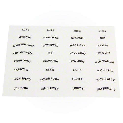 Jandy 4 Funcion Spa Side Remote Decal Set 5400+ | Jandy 5400+ — Sunplay