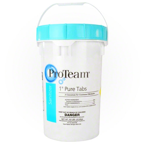 ProTeam 1" Pure Tabs - 50 lbs | Chlorine Tablets | Sunplay.com